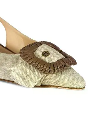 Roberto Festa Vega Slingback Pumps - Neutrals