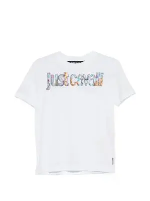Just Cavalli Floral Logo T-shirt