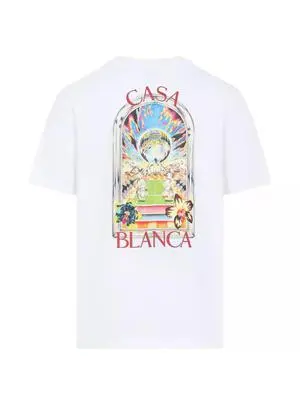 Casablanca Tennis Landscape Print T-shirt