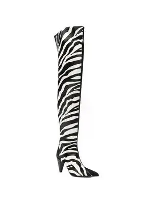 Khaite Zebra-print Over-the-knee Boots
