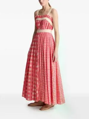LEE MATHEWS Nina Check Maxi Dress