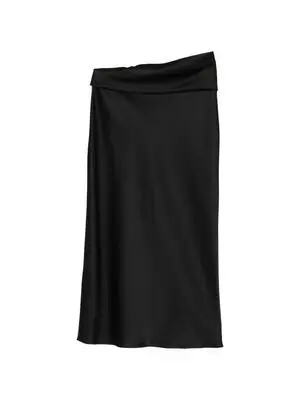 Patrizia Pepe Draped Midi Skirt - Black