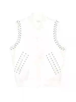 P.a.r.o.s.h Studded Gilet - White
