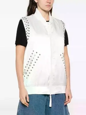 P.a.r.o.s.h Studded Gilet - White