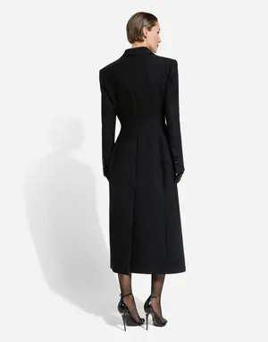 Dolce & Gabbana Long Single-breasted Wool Cady Coat