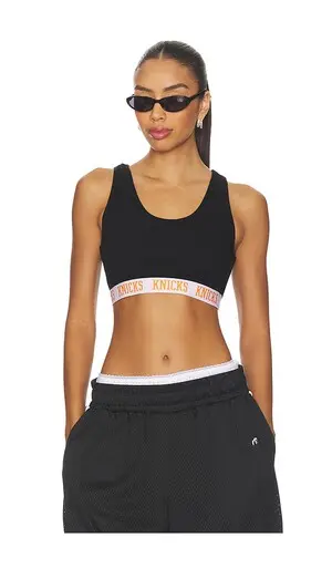 Terez X Knicks Rib Logo Elastic Bra - Black