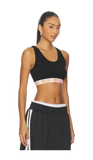 Terez X Knicks Rib Logo Elastic Bra - Black