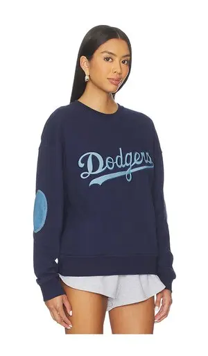 Terez X Dodgers Denim Logo Sweatshirt - Navy