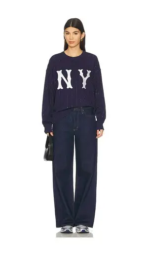 Terez X Yankees Gem Pinstripe Sweatshirt