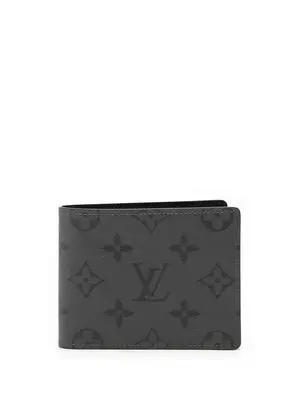 LOUIS VUITTON 2021-2025 Monogram Eclipse Reverse Slender Wallet Small Wallets - Grey