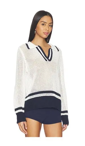 BOBI Polo Mix Stitch Sweater