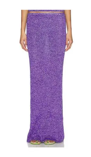 ASTA RESORT Carolina Knit Skirt - Violet Sequin