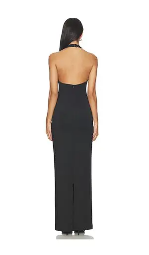 Superdown Chloe Halter Maxi Dress - Black