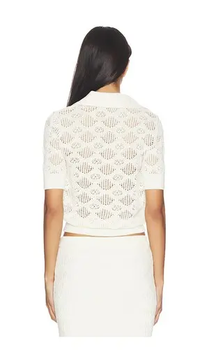 FAVORITE DAUGHTER The Courtside Polo Knit Top