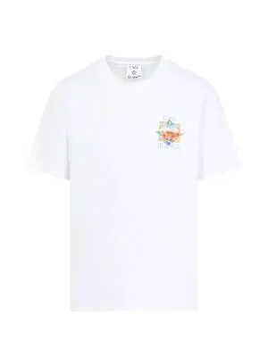 Casablanca Flower Court Icon T-shirt - White
