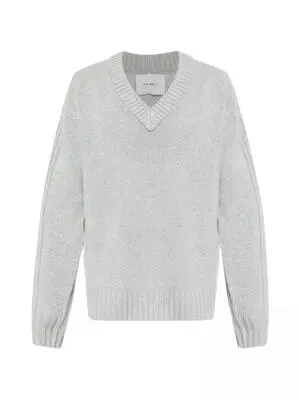 LISA YANG Dan V-neck Knitted Sweater - Grey