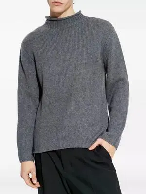 LISA YANG Sylvan High-neck Ribbed Sweater - Grey