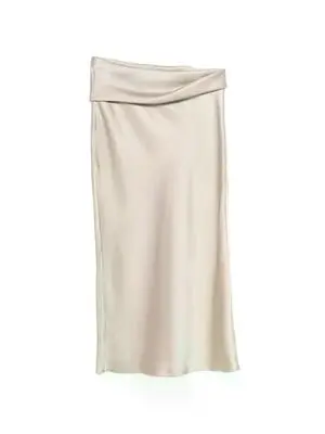 Patrizia Pepe Draped Midi Skirt - Grey