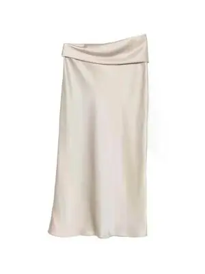 Patrizia Pepe Draped Midi Skirt - Grey