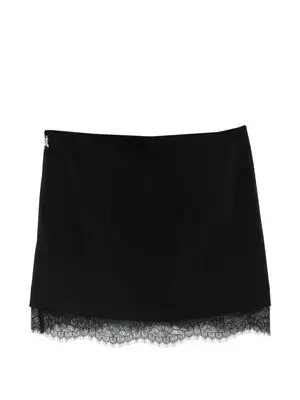 Patrizia Pepe Mini Skirt With Lace Hem