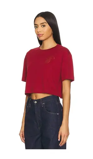 Terez X Miami Tonal Crop Logo Tee