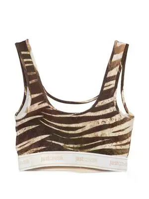 Just Cavalli Zebra Print Crop Top