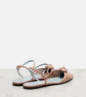 Valentino Garavani Royal Vlogo Leather Flats - Pink