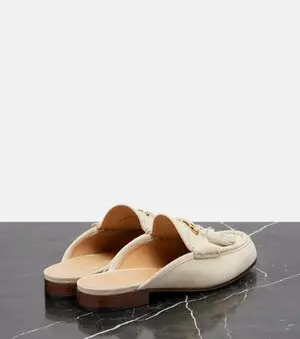 Valentino Garavani Vlogo Suede Mules - Beige