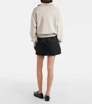 Prada Re-nylon Belted Miniskirt - Black