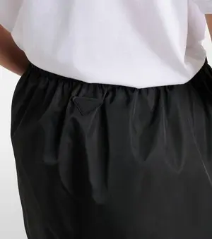 Prada Re-nylon Belted Miniskirt - Black
