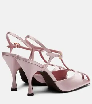 HERBERT LEVINE Embellished Satin Sandals