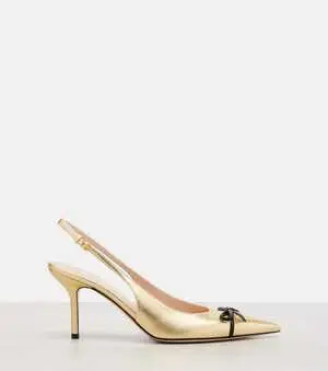 Valentino Garavani Bepointy 80 Leather Slingback Pumps