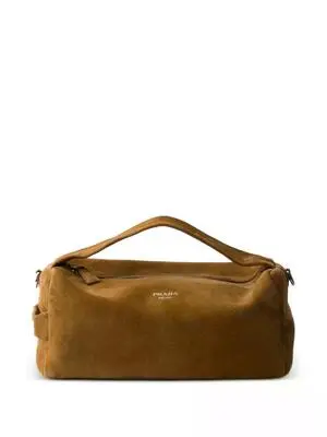 Prada Suede Shoulder Bag - Brown