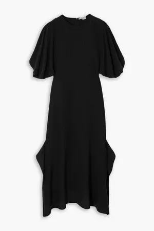 Stella McCartney Draped Silk-crepe Midi Dress