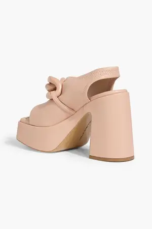 Stella McCartney Skyla Chain-embellished Platform Slingback Sandals - Blush