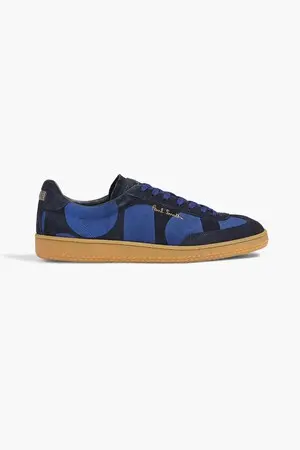 Paul Smith Como Printed Suede Sneakers - Navy