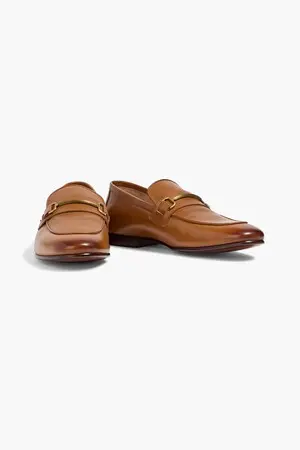 Dunhill Chiltern Burnished Leather Loafers
