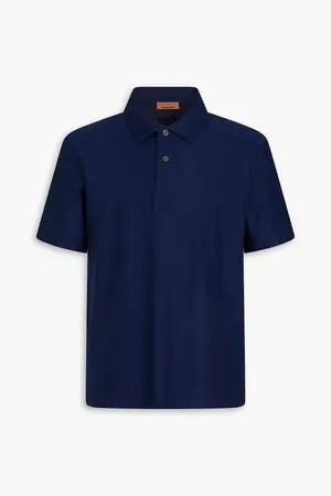 Missoni Printed Cottonjacquard Polo Shirt - Navy