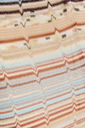 Missoni Metallic Crochet-knit Wide-leg Pants