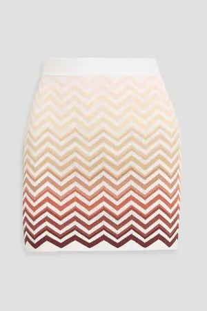 Missoni Crochet-knit Cotton-blend Mini Skirt - Cream