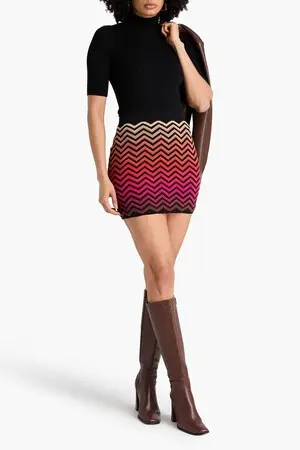 Missoni Crochet-knit Cotton-blend Mini Skirt - Fuchsia