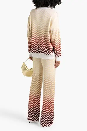 Missoni Crochet-knit Cotton-blend Flared Pants - Cream