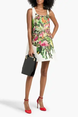 Marni Printed Cotton-poplin Mini Dress