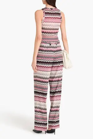 Missoni Metallic Crochet-knit Straight-leg Pants