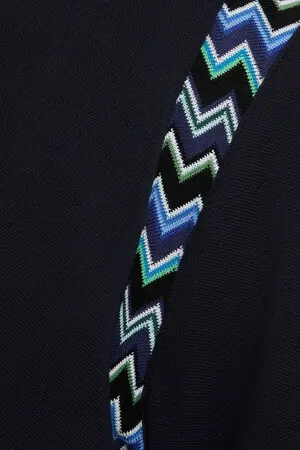 Missoni Crochettrimmed Cottonpiqué Polo Shirt - Midnight Blue