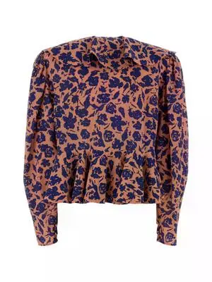 Chloé V-neck Ruffled Blouse - Brown
