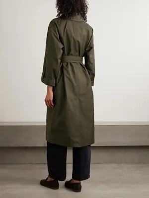 Max Mara Mtcarte Double-breasted Cotton-blend Gabardine Trench Coat - Brown