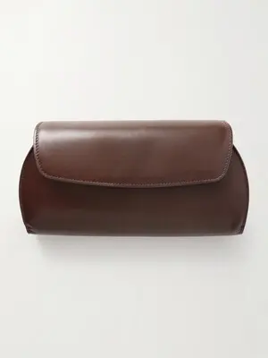 THE ROW Curved Leather Clutch
