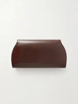 THE ROW Curved Leather Clutch