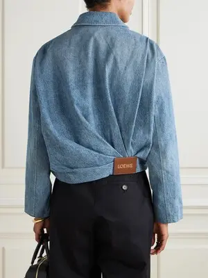 Loewe Draped Denim Jacket - Blue